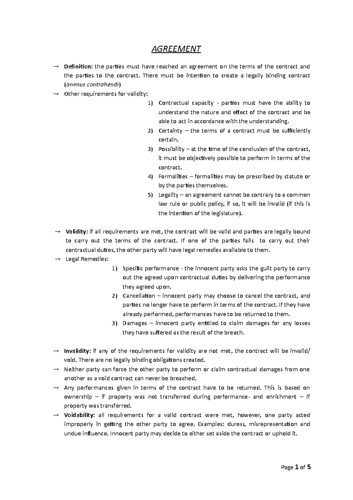 Agreement - AGREEMENT Definition: the parties must have reached an ...