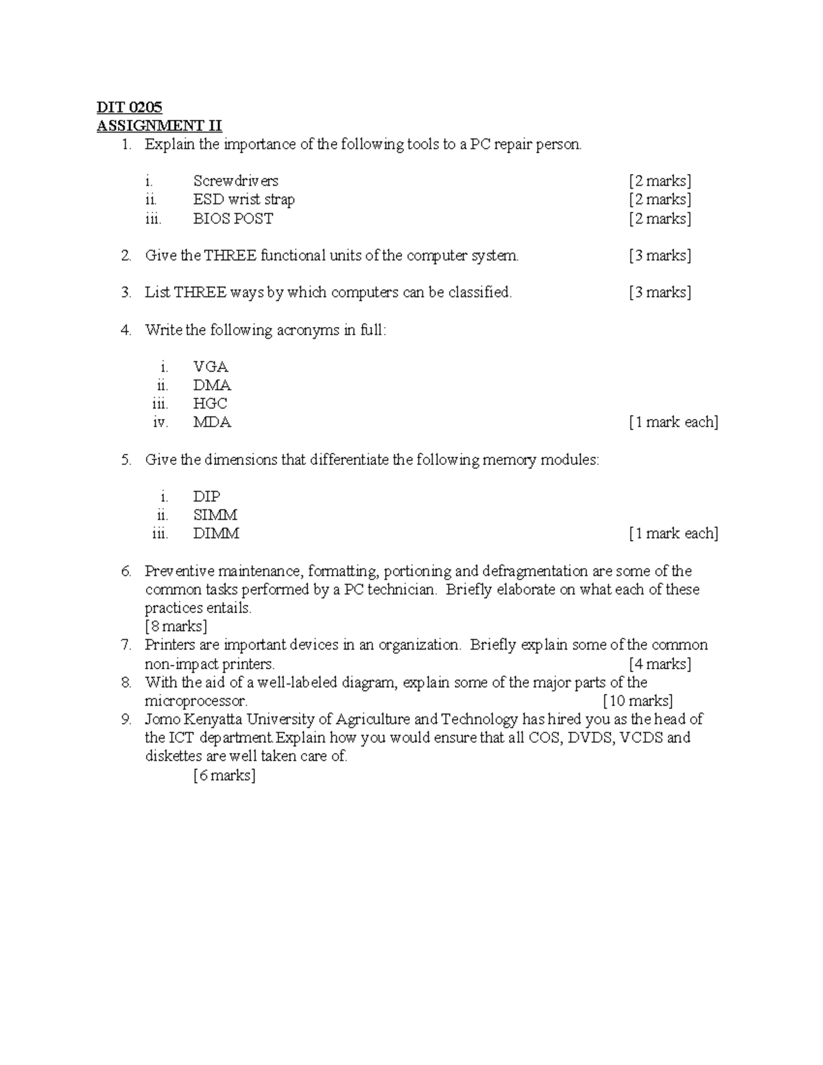 DIT 0205 Assignment II - DIT 0205 ASSIGNMENT II Explain the importance of the following tools to ...