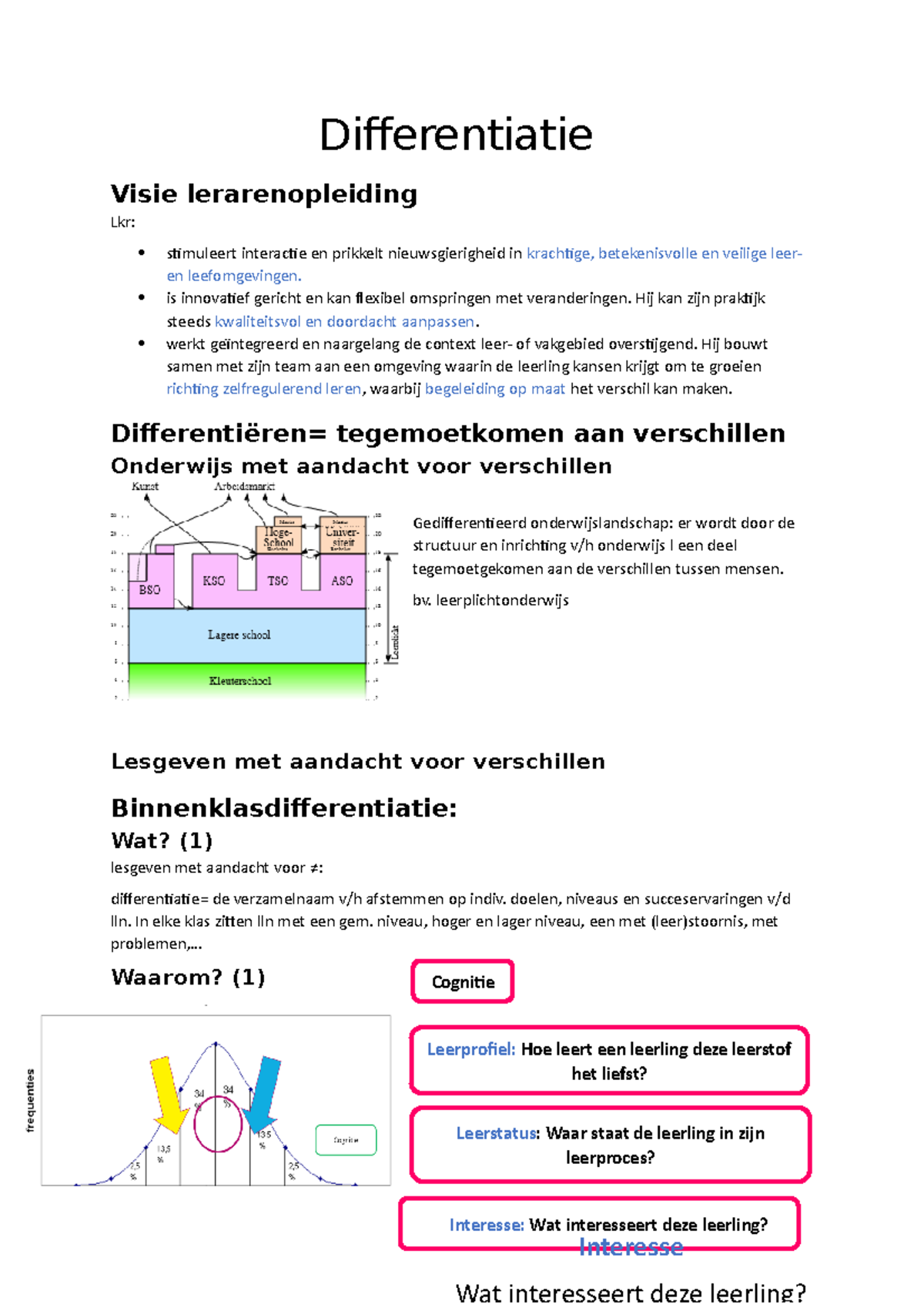 Differentiatie - Howest Brugge - vak: onderwijslab semester 3 ...