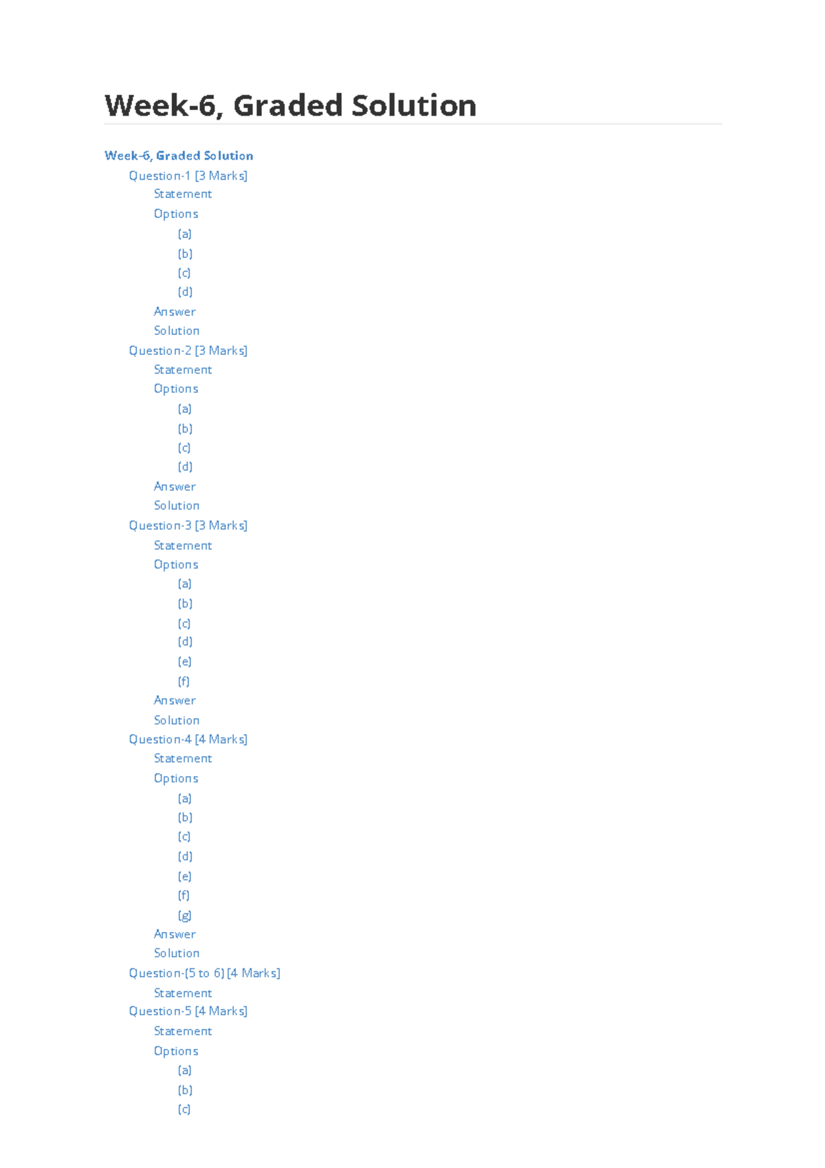CT Week 6 Sols - Week-6, Graded Solution Week-6, Graded Solution ...