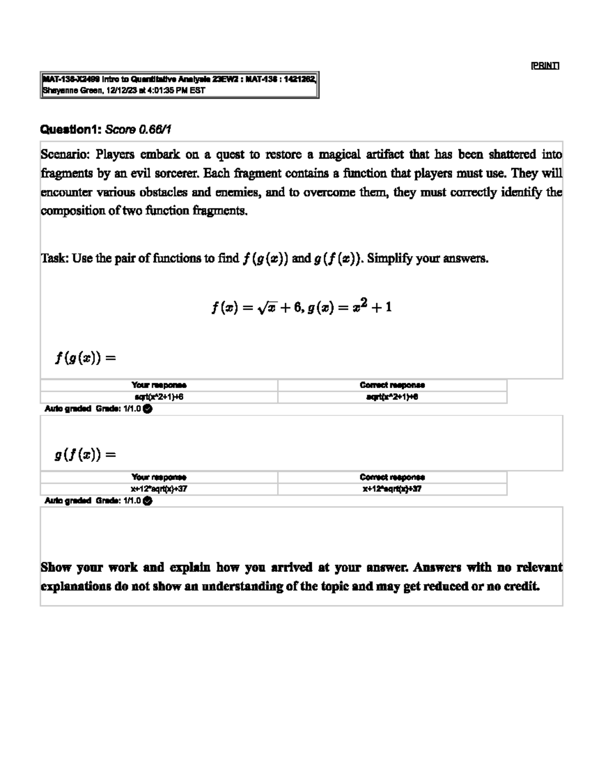 Mat136 module 7 project 2 - MAT136 - Studocu