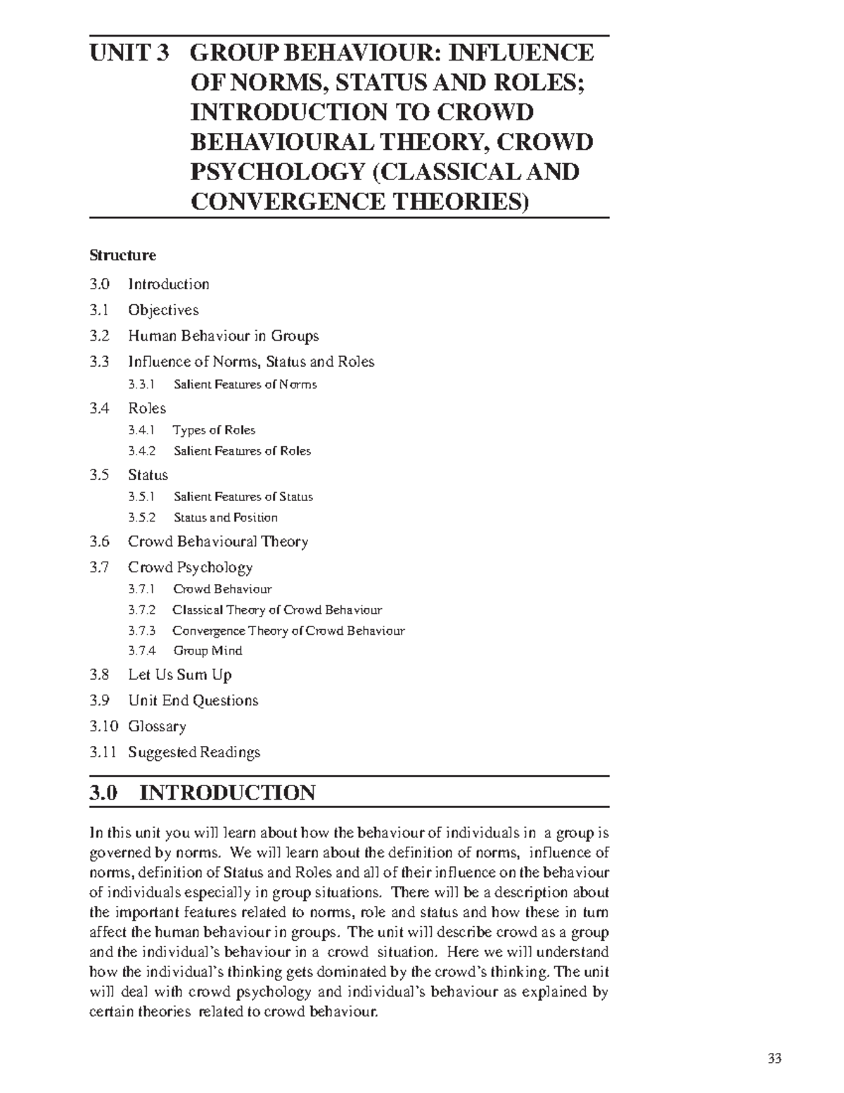 Unit-3 - Introduction to group psychology - Group Behaviour: Influence ...