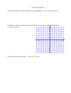 MAT117-2 1-Practice-Problems - 2 Practice Problems 1. a. Use the graph ...