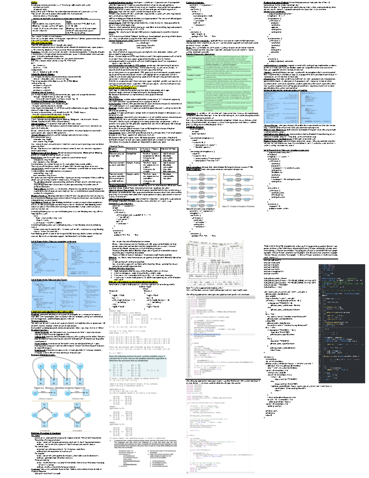 Cheat Sheet Exam 2 - PIPES Create pipe (unidirec comm buff w/ 2 file descrips fd[0] read & fd[1 ...