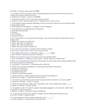 T L E Major With Answers - PRACTICE TEST FOR LET 2023 - Field of ...