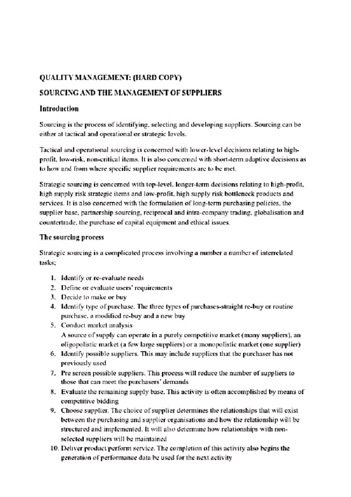 Operations in procurement and logistics mgt - introduction to ...