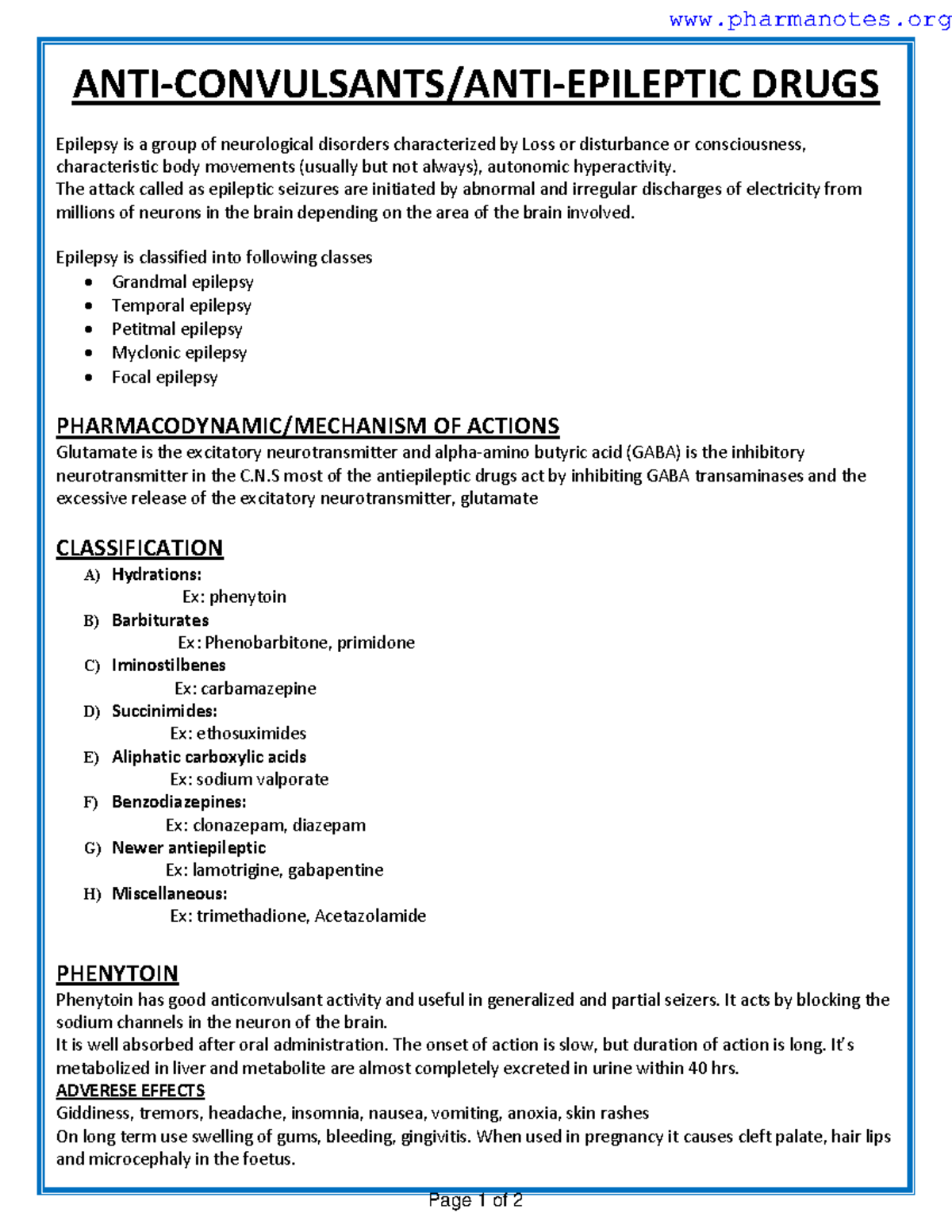 9 ANTI- Convulsantsanti- Epileptic Drugs - ANTI-CONVULSANTS/ANTI ...