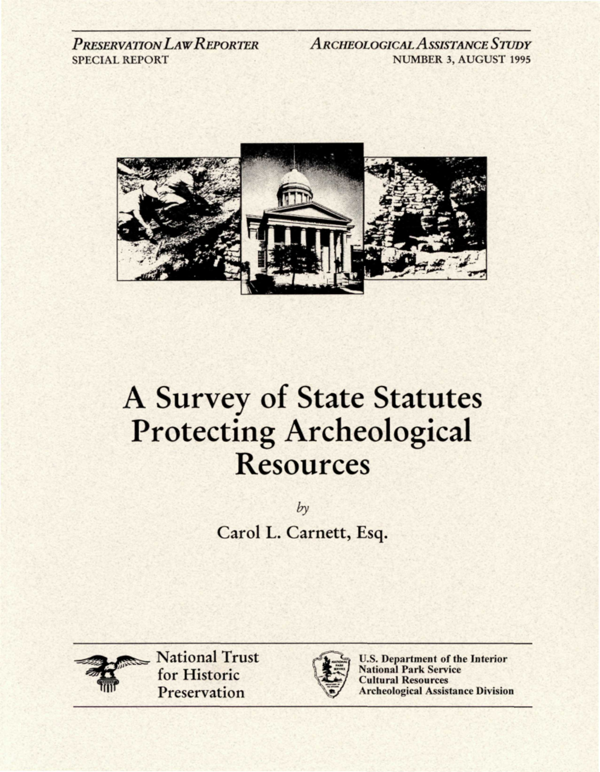 A Survey of State Statutes Protecting Archaeological Resources ...
