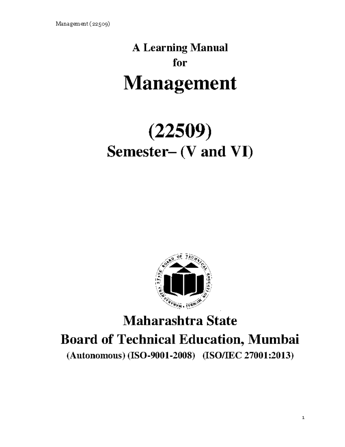 22509 MAN C04 LO5 Study Materialsadf - A Learning Manual for Management ...