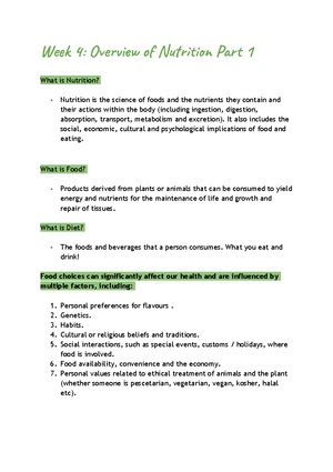 FOOD20003 - Unimelb - Intro to Food Science & Human Nutrition - Studocu