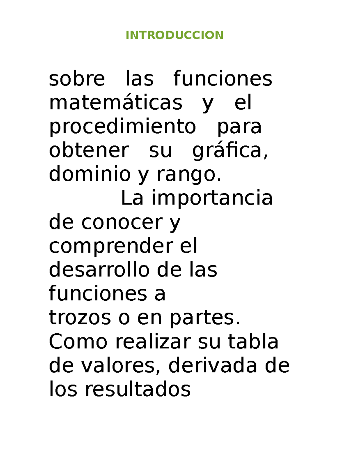 Ecuaciones diferenciales Act. 1 - INTRODUCCION sobre las funciones ...