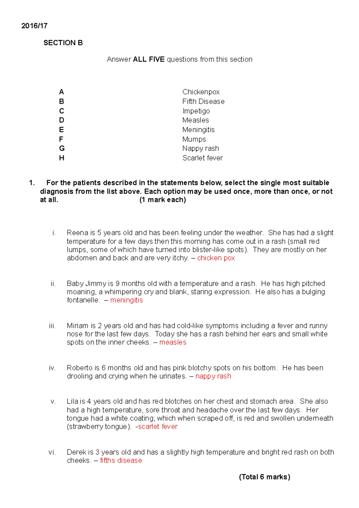 Rop exam questions - all qs put into one document - 2016/ SECTION B ...
