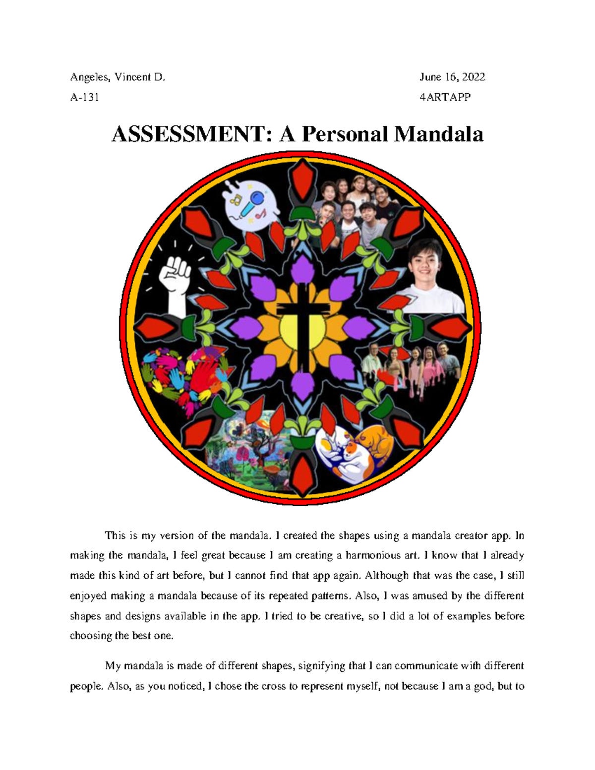 Angeles, Vincent D. - A Personal Mandala - Angeles, Vincent D. June 16 ...