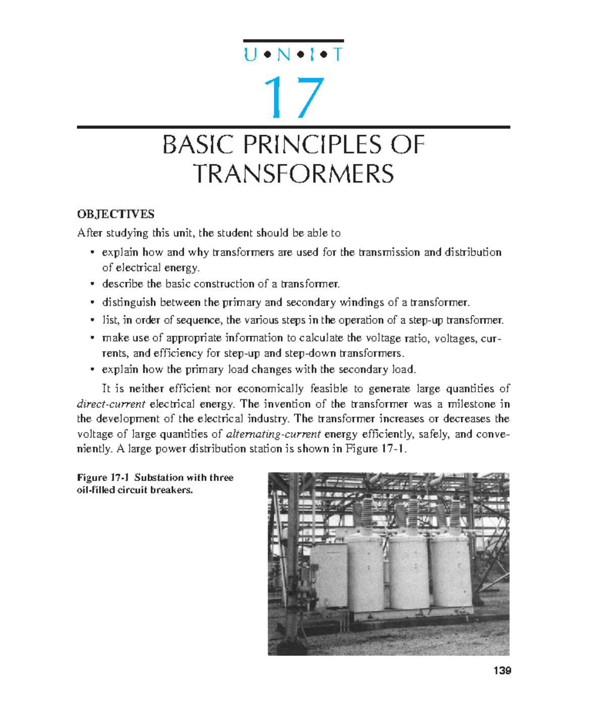 12 Basic Principles OF Transformer - U • N • I • T 17 BASIC PRINCIPLES OF TRANSFORMERS ...