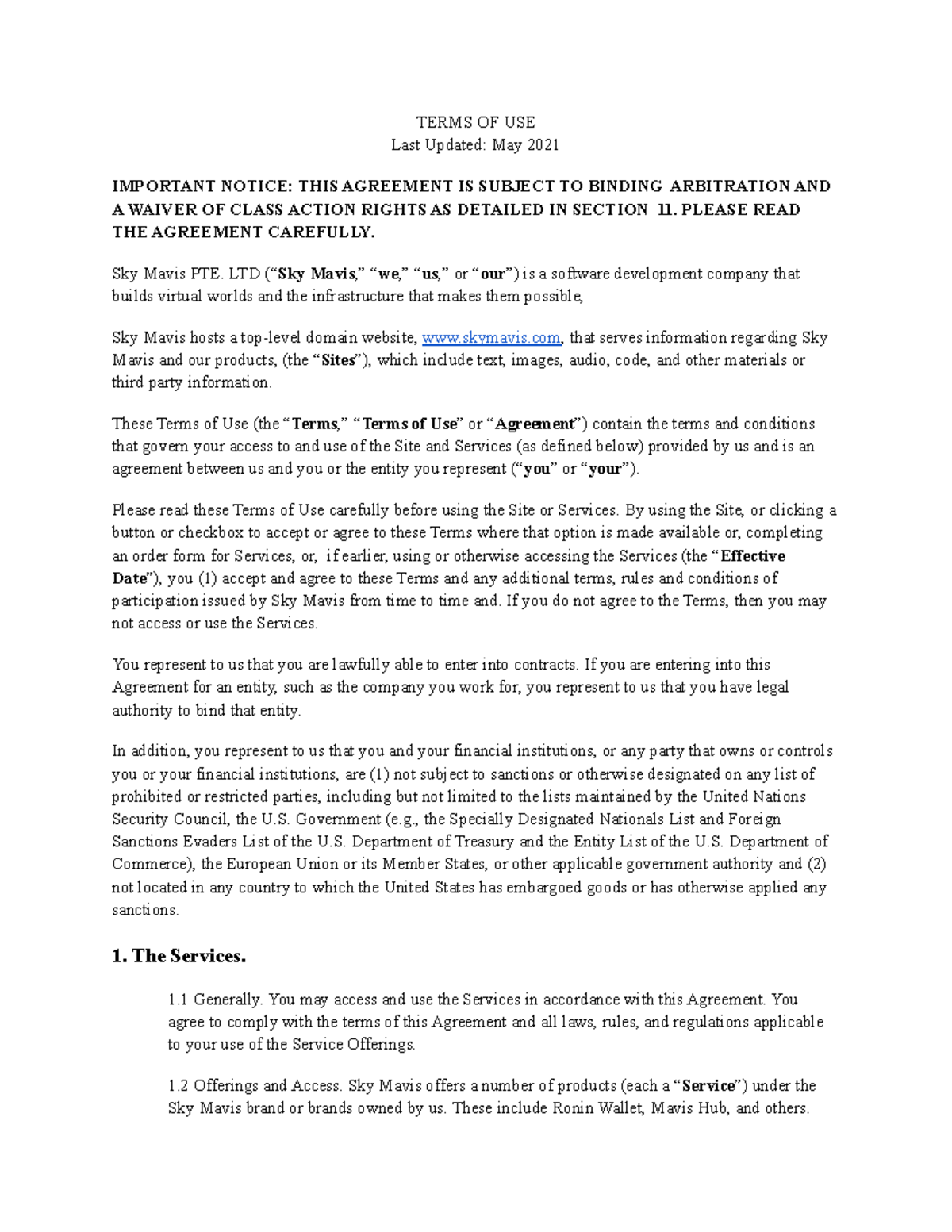 Terms-of-use - Awitized - TERMS OF USE Last Updated: May 2021 IMPORTANT ...