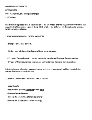 Unit 1 (Science) - Lecture Notes - COMPREHENSIVE SCIENCES – COLLEGE of ...