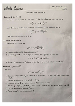 Analyse S2 - Cours : Analyse Module : Analyse 2 Section : MIP Semestre ...