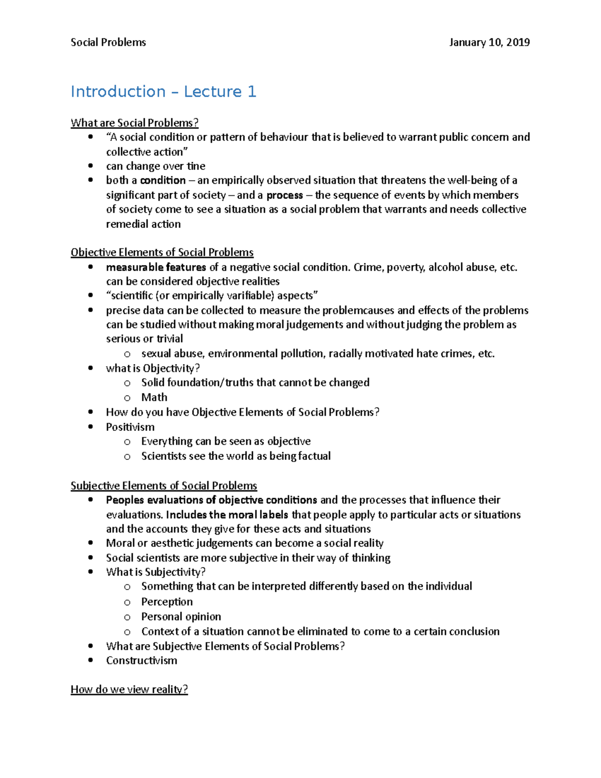 Introduction – Lecture 1 - Introduction – Lecture 1 What are Social ...