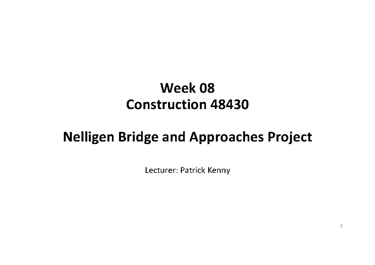 Week08 intro - Sensational. - Week 08 Construction 48430 Nelligen ...