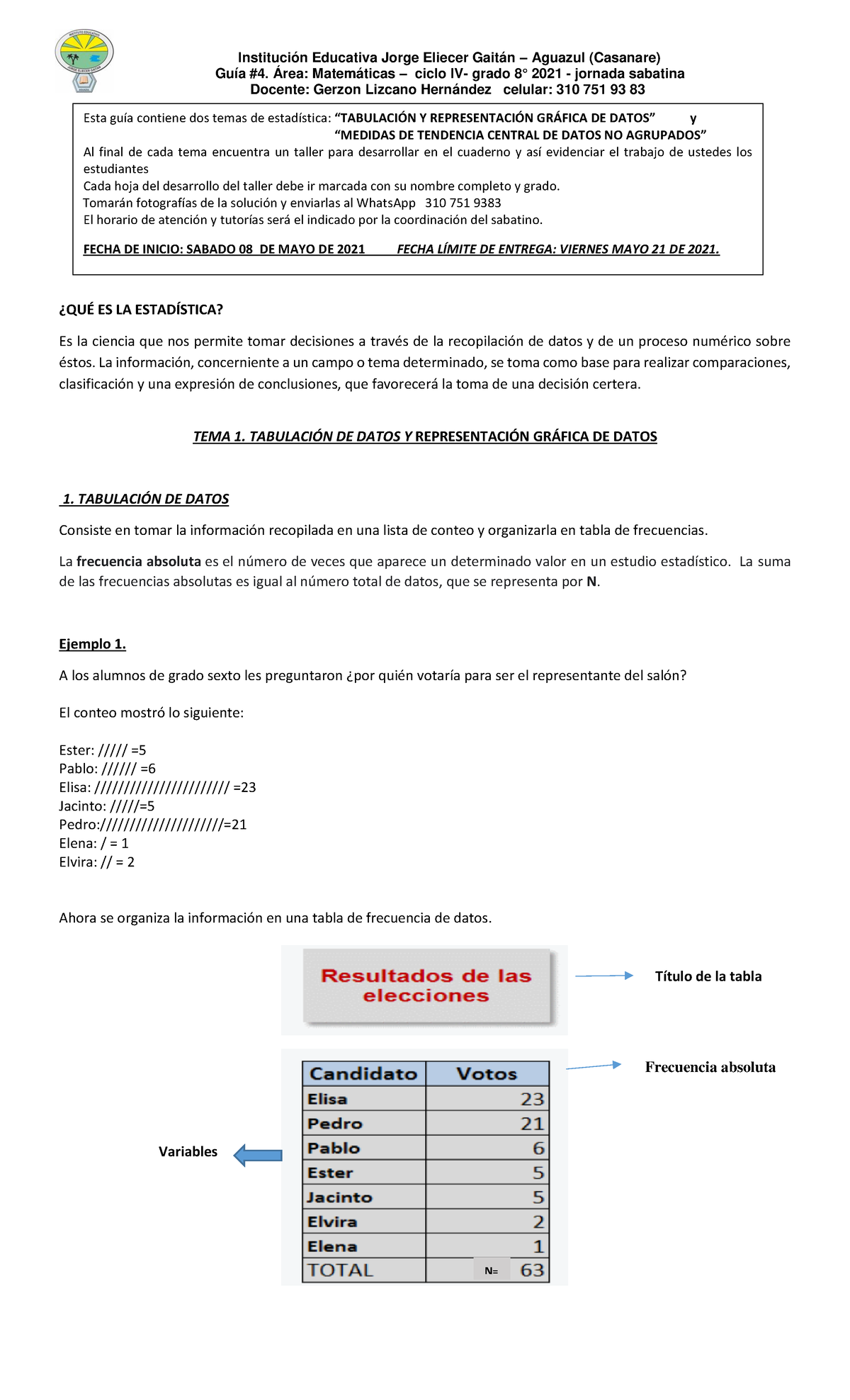 4.GUIA #4 Matematicas Ciclo IV Grado 8° 2021 - Guía #4. Área: Matemáticas – ciclo IV- grado 8 ...