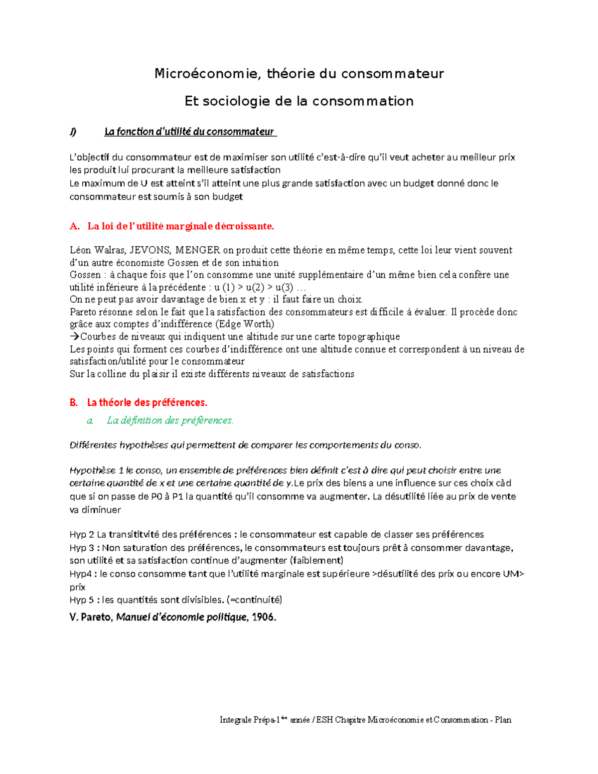 Micro du consommateur, théories sur les comportements des consommateurs ...