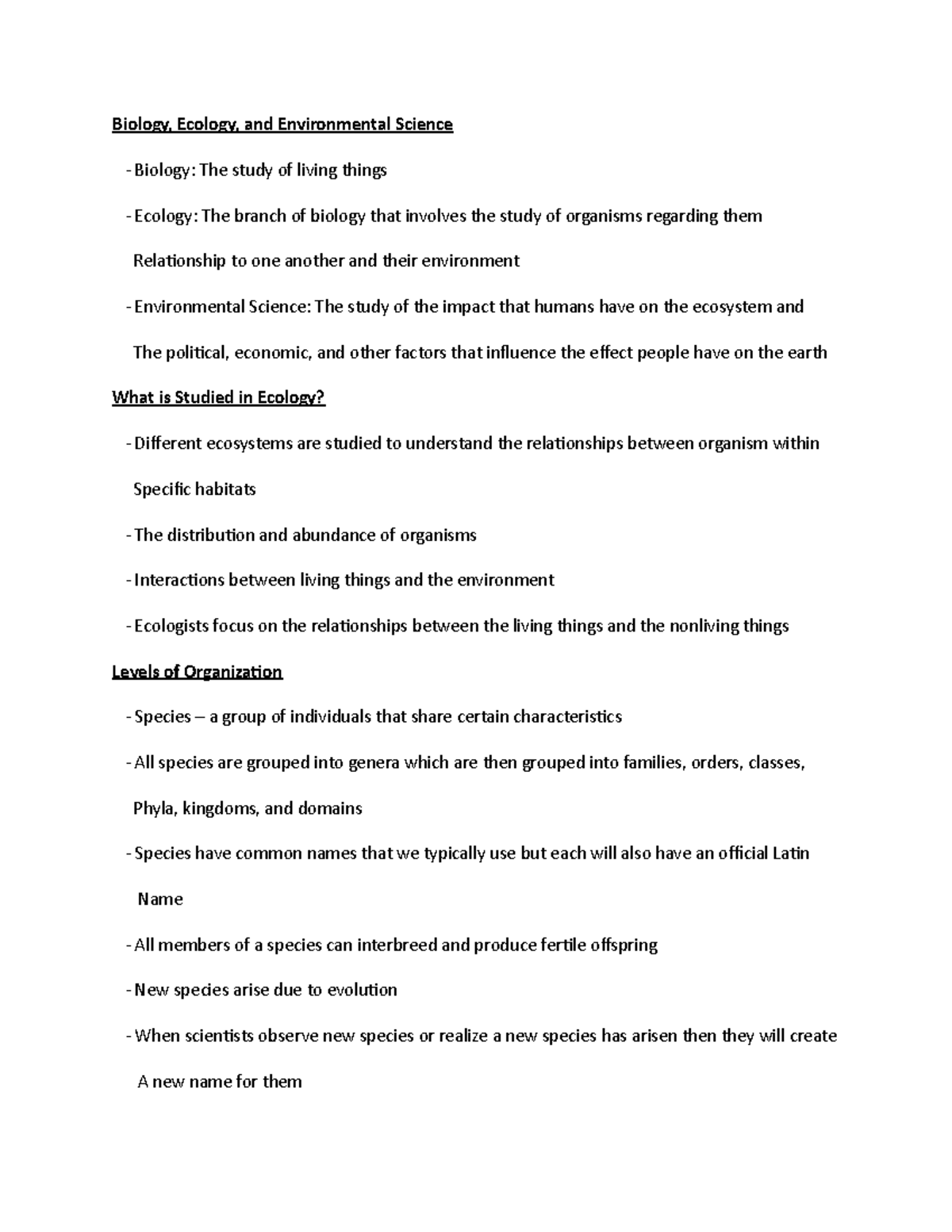 Ecology and the Environment - Biology, Ecology, and Environmental ...