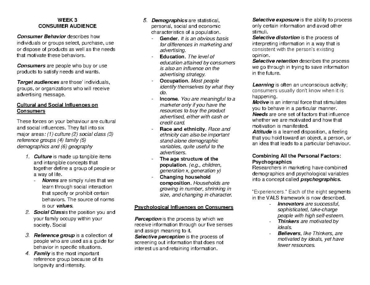 AD WEEK 3-6, advertising week 3, week 4, week 5, week 6 - WEEK 3 ...