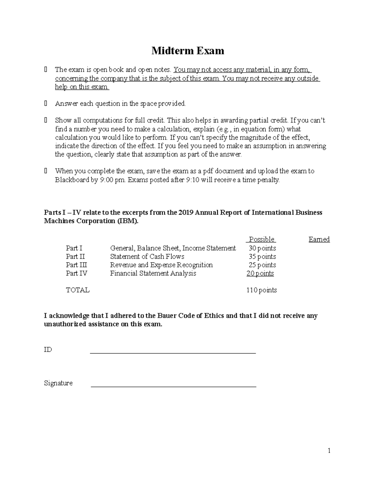 Midterm 2020 Solution - Midterm Exam The exam is open book and open ...