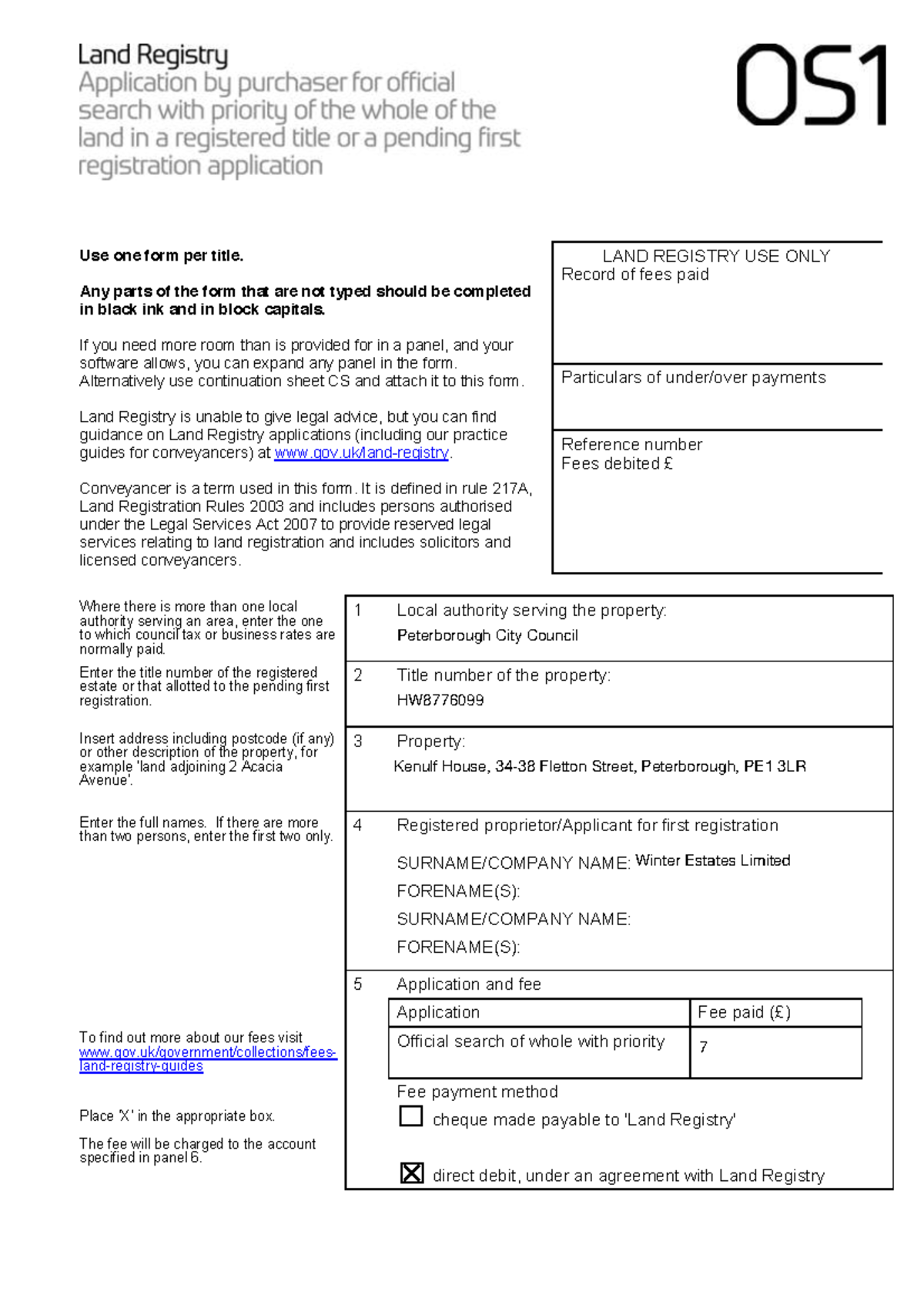 WS8 - Exemplar OS1 - Use one form per title. Any parts of the form that ...
