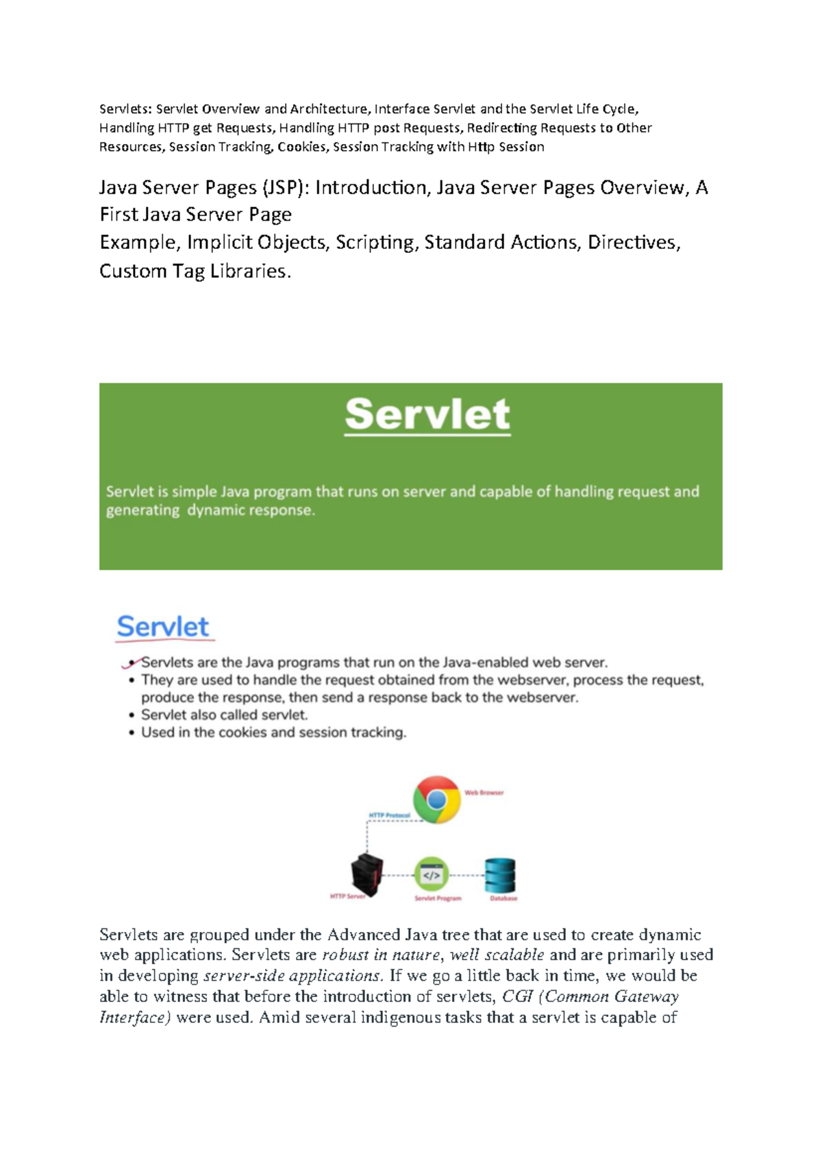 Servelet AND JSP - mnrbgvuygrihknd,m sx - Servlets: Servlet Overview ...