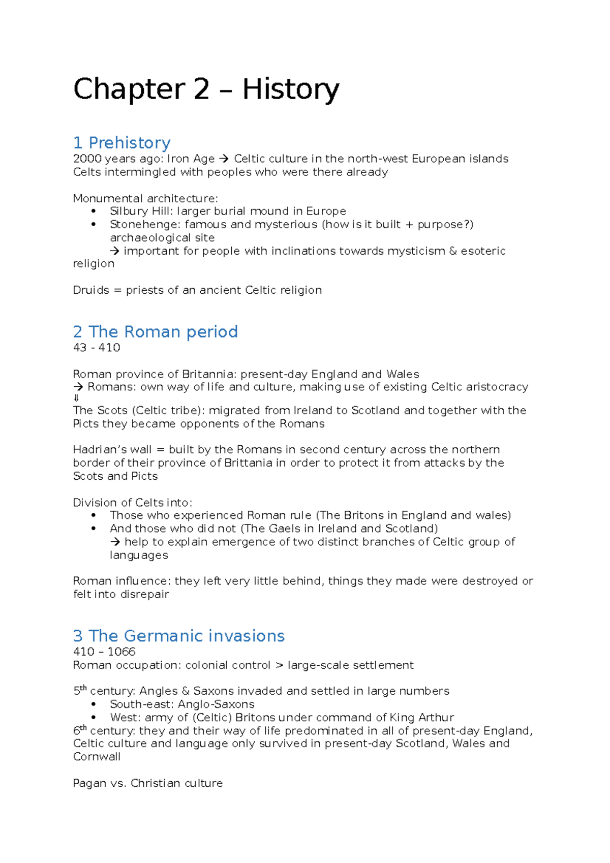 Samenvatting Britain: Student's Book - chapter 2 - Chapter 2 History 1 ...