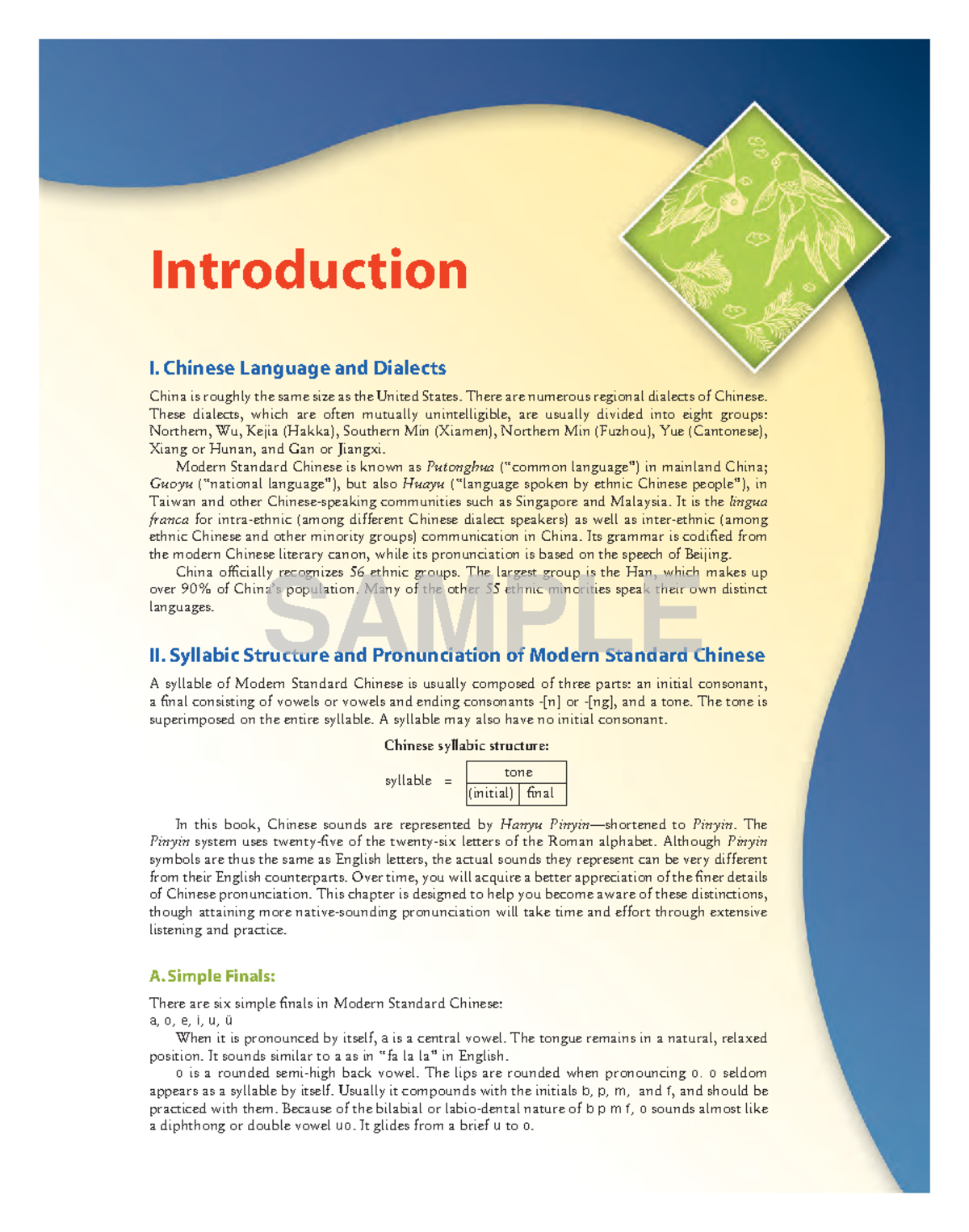 IC 3e 1-1 Textbook Intro Pinyin Simplified - Introduction I. Chinese ...