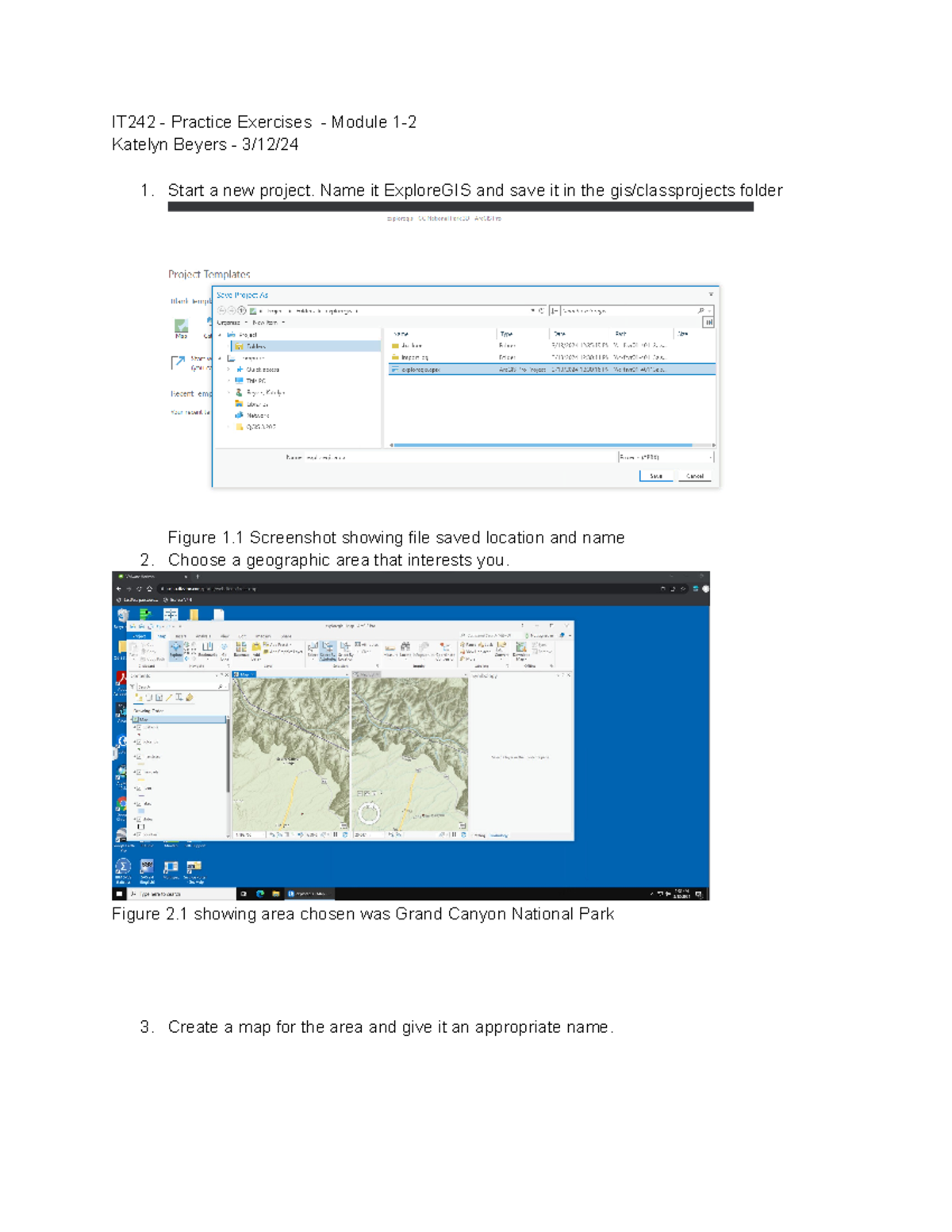 IT242 - Practice Exercises - Module 1-2 - IT242 - Practice Exercises - Module 1- Katelyn Beyers ...