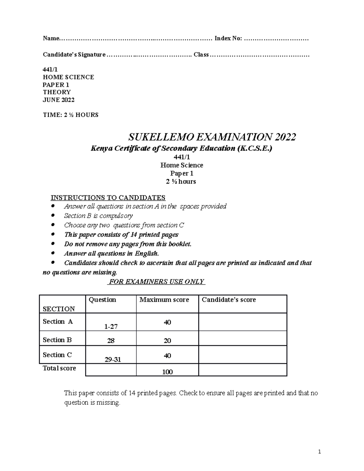 Sukellimo-HSC-PP1-Teacher co ke - - Studocu