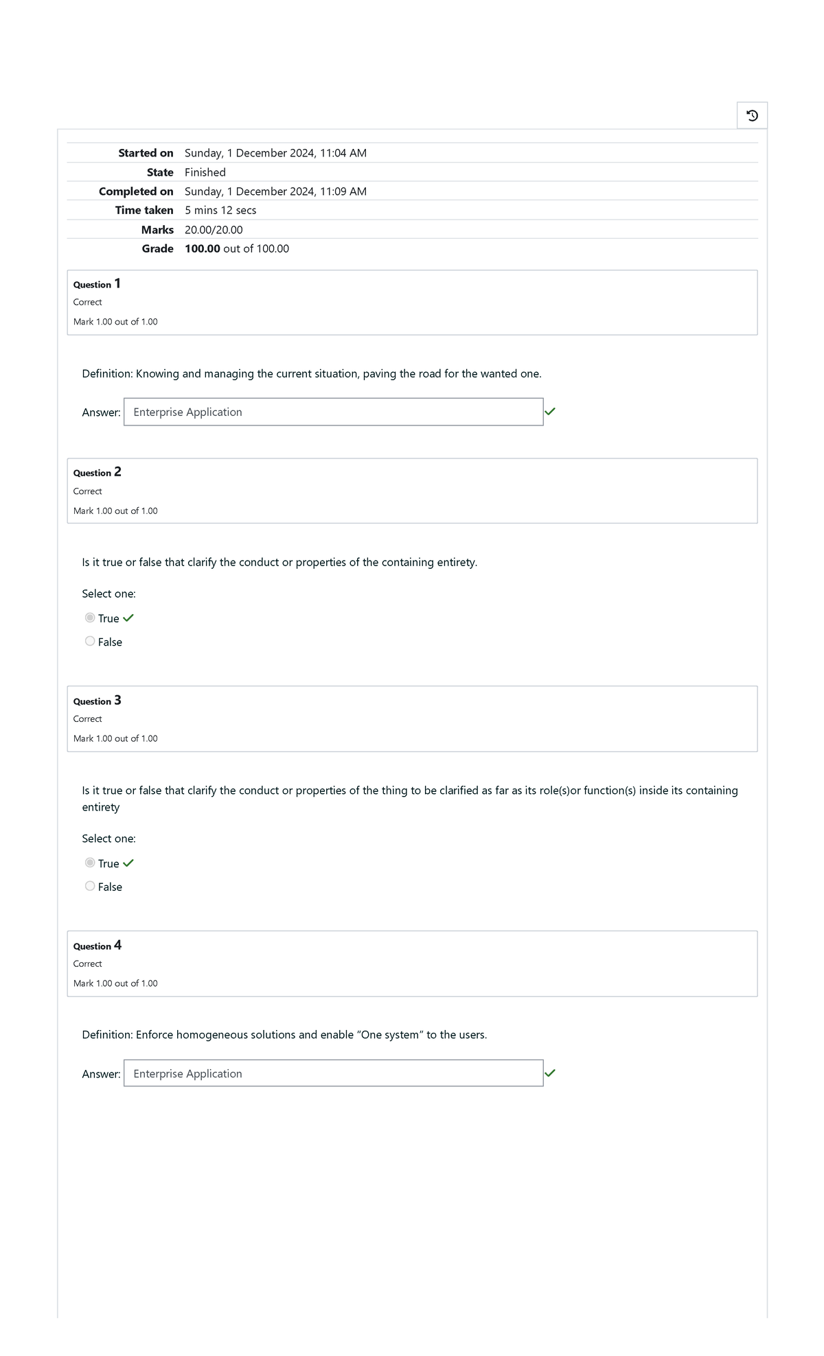 Final LAB QUIZ 2 Attempt review System Integration and Architecture 1 ...