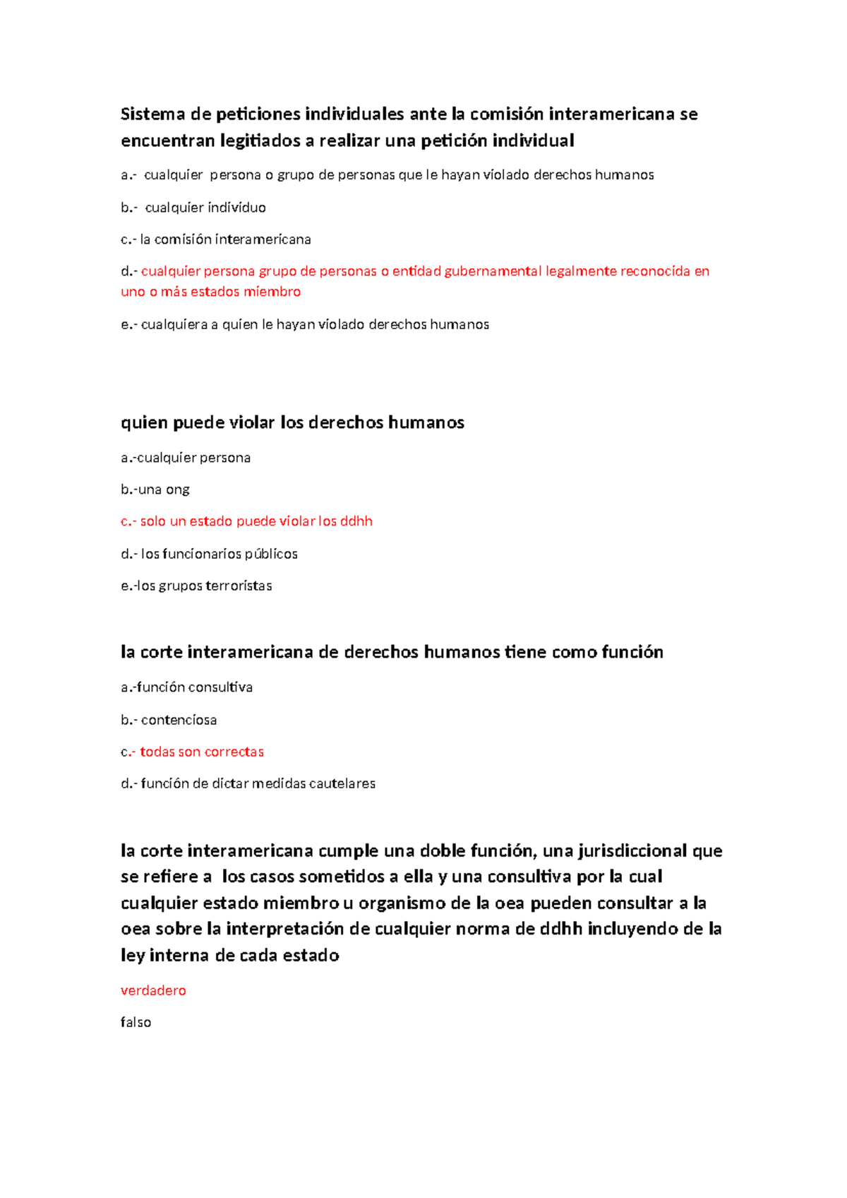 Preguntas y respuestas de ddhh - Sistema de peticiones individuales ante la comisión ...