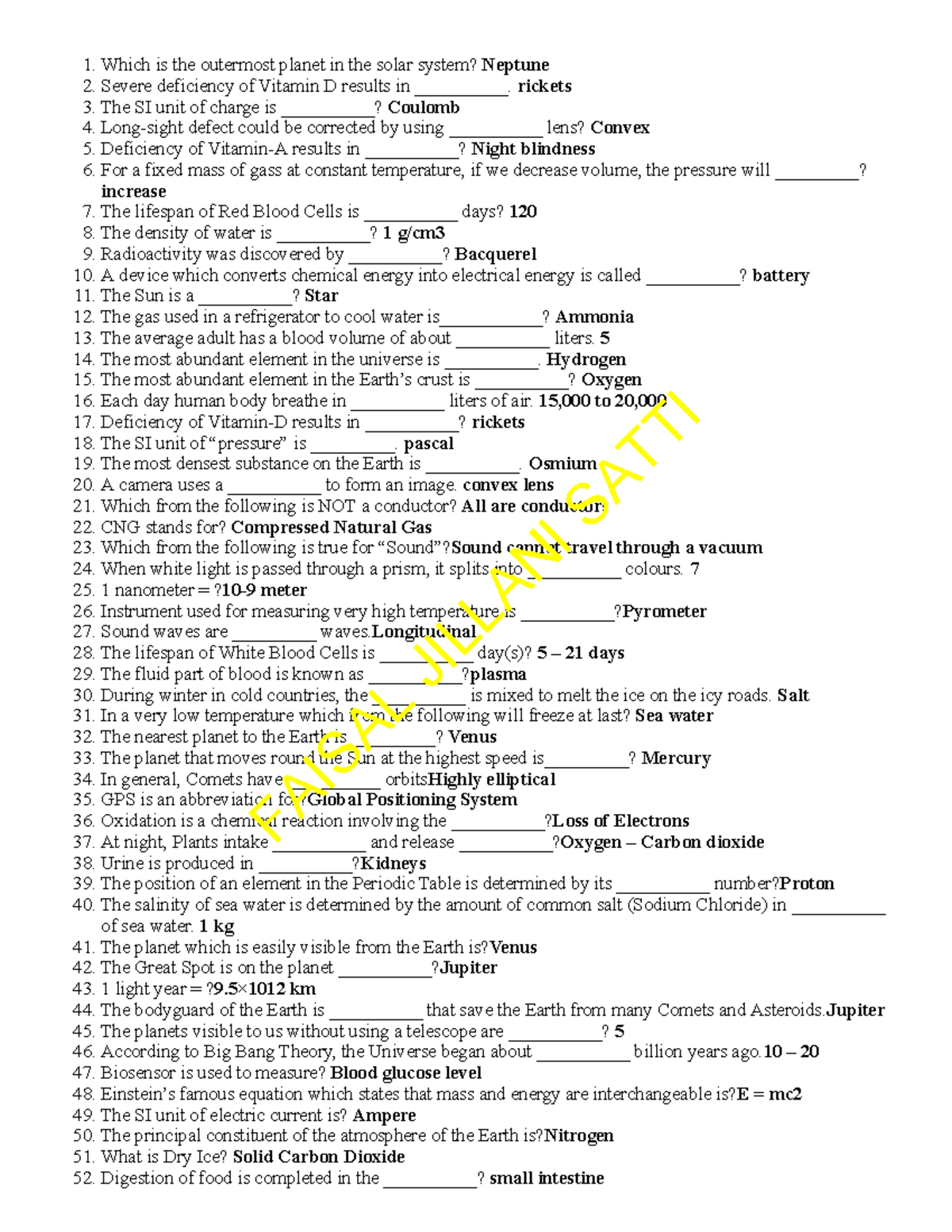 Everyday science - General information - Which is the outermost planet ...