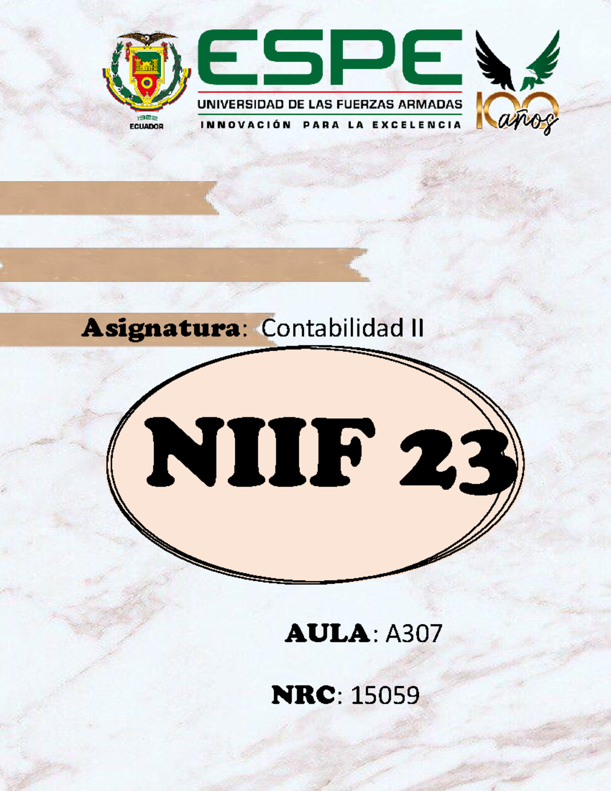 Conta II TC 02 - Asignatura: Contabilidad II AULA: A NRC: 15059 NIIF 23 ...