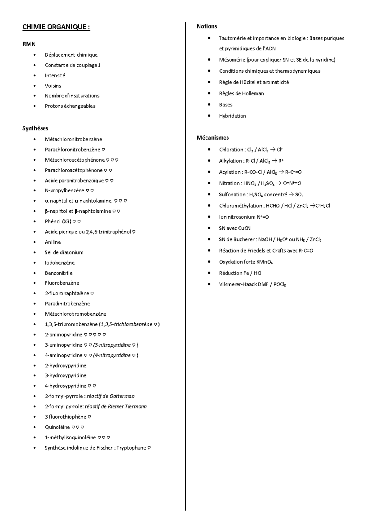 Examen Chimie Organique - Warning: TT: undefined function: 32 Warning: TT: undefined function ...