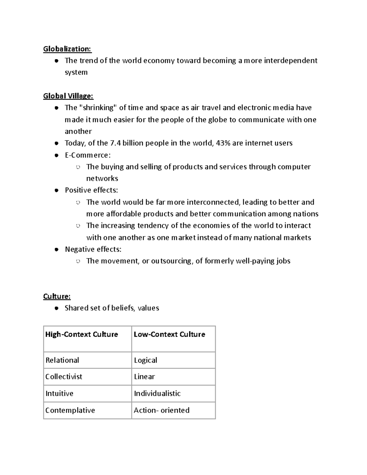 Organizational Management Notes Seven - Globalization: The trend of the ...