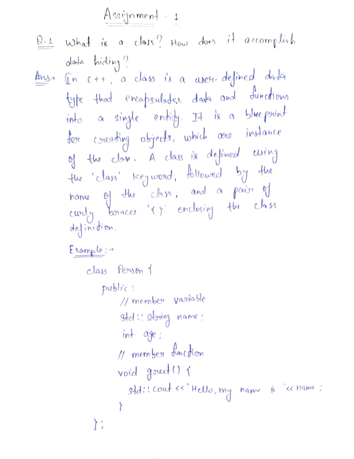 Modifive-Oops assignment 1 - Qdenfed porogg1ami u thad S1ee to tu 19die Lada Hidjg Daka HiolG i ...