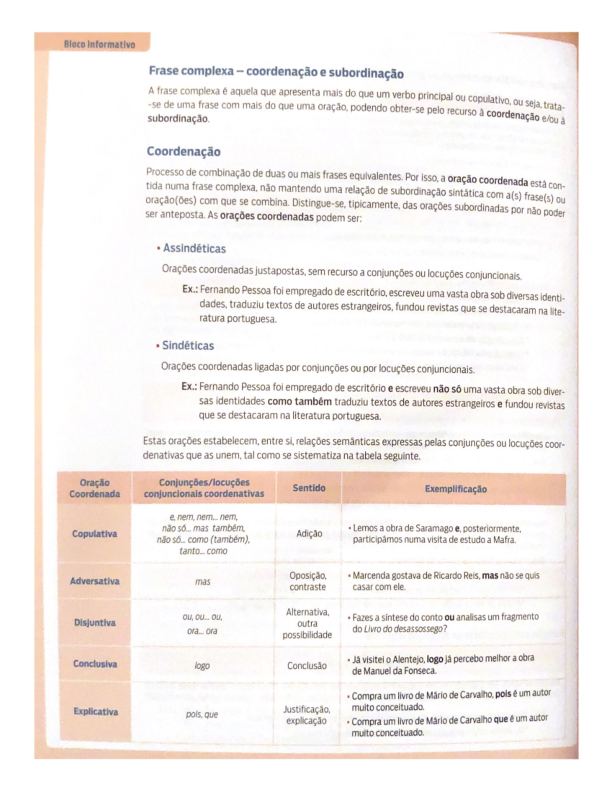 Bloco informativo - vhyukftyfyu - Bloco informativo Frase complexa ...