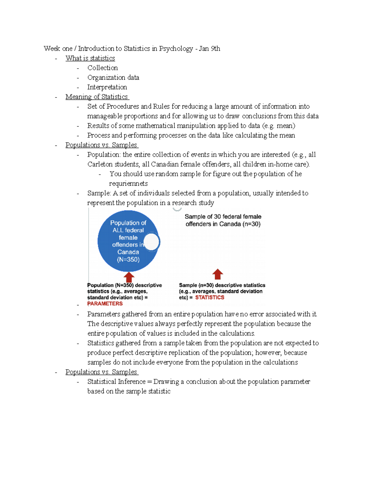 PSYC 2002 Statistics - Part 1 - Week one / Introduction to Statistics ...