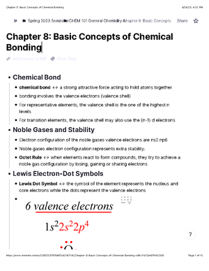 Chapter 7-Periodic Properties of the Elements - Spring 2023 Semester ...