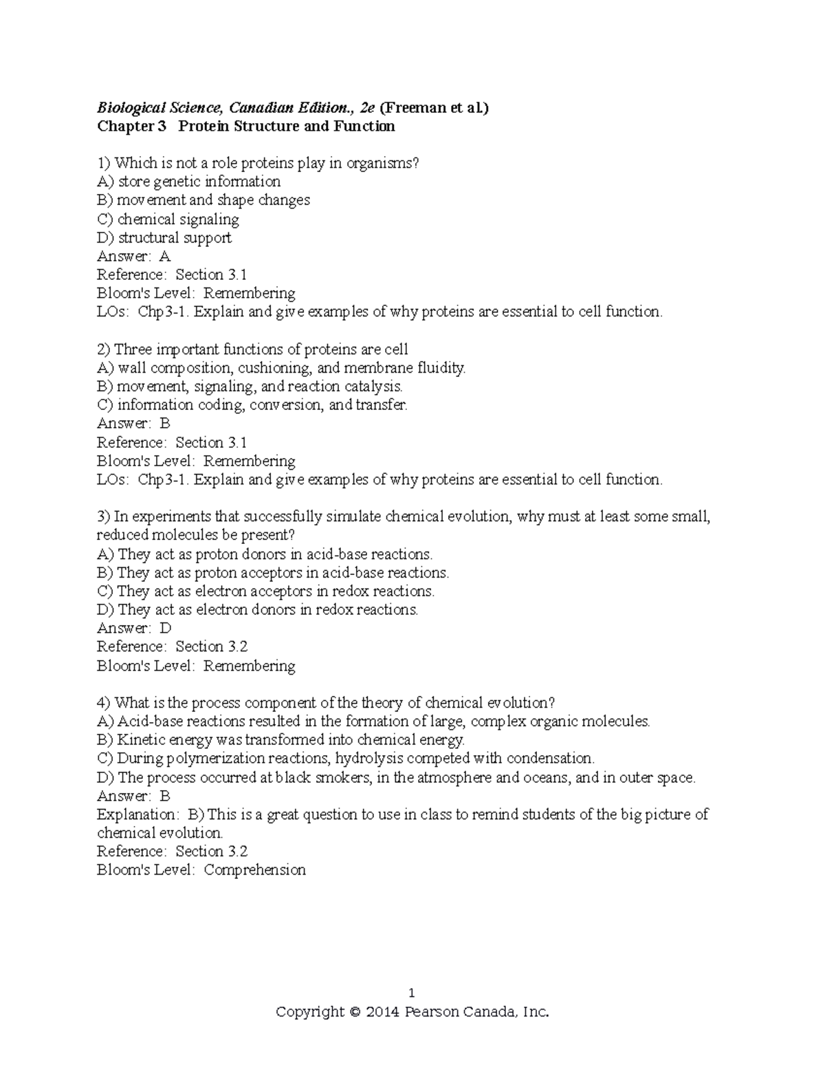 biology1 first year - Biological Science, Canadian Edition., 2e ...