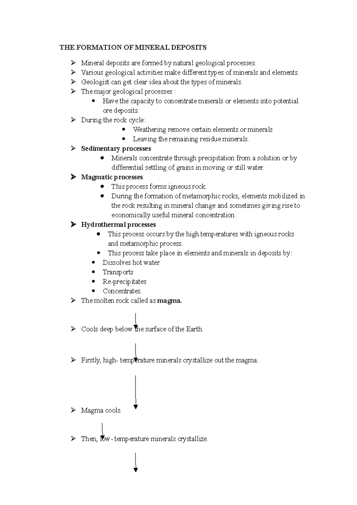 THE Formation OF Mineral Deposits 2 - THE FORMATION OF MINERAL DEPOSITS ...
