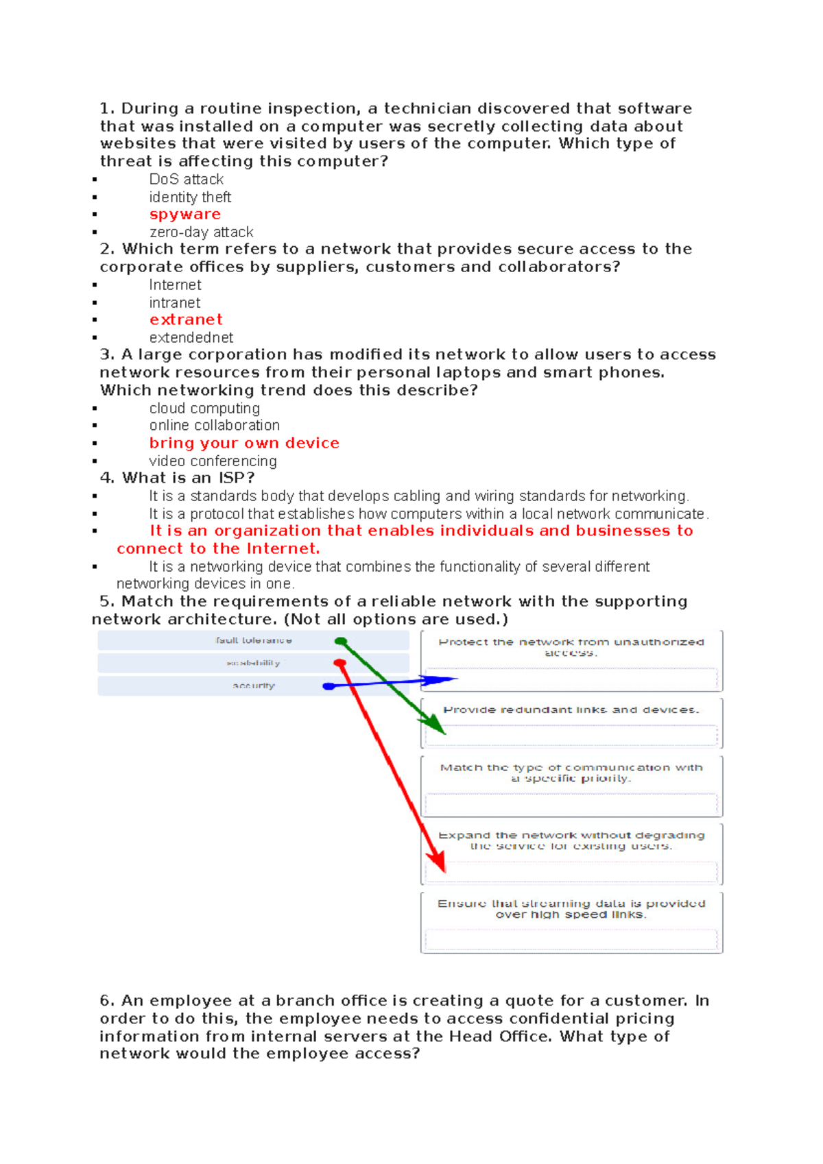Computer Networking 1 Reviewer - 1. During a routine inspection, a technician discovered that ...