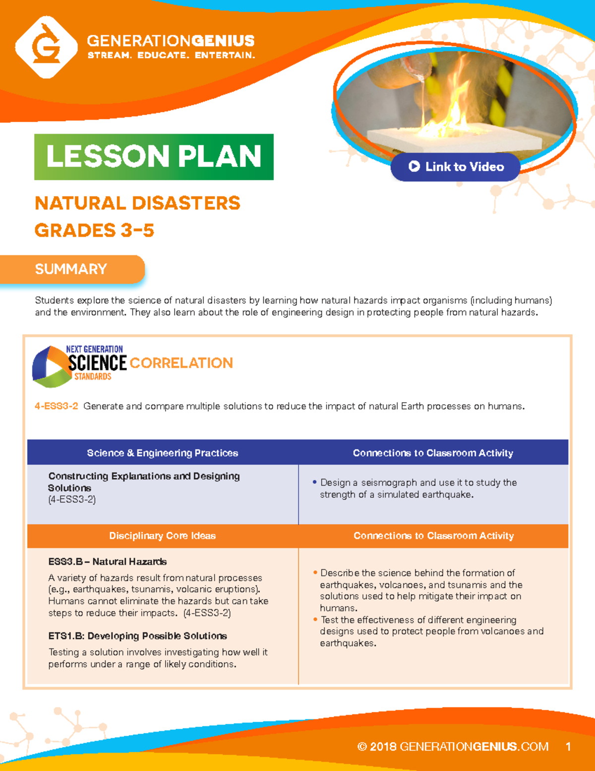 Natural Disasters Lesson Plan GG - SUMMARY Students explore the science ...