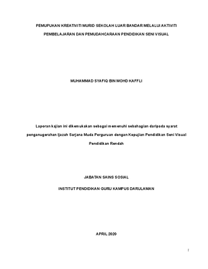 NOTA Terapi SENI - Pengenalan Pendidikan Seni Visual - 3. TERAPI SENI 3 ...