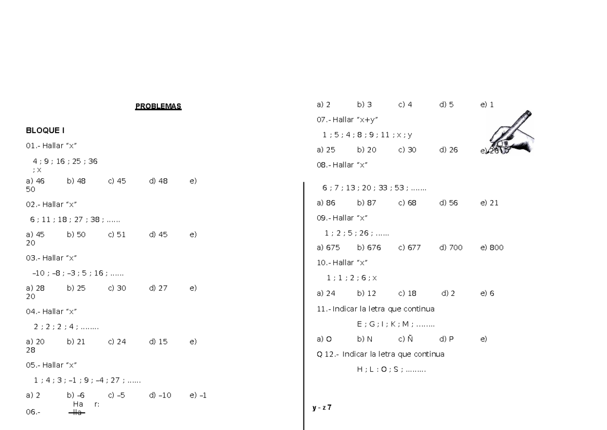 Series y sucesiones - Apuntes para un examen de logica elemental - e ...